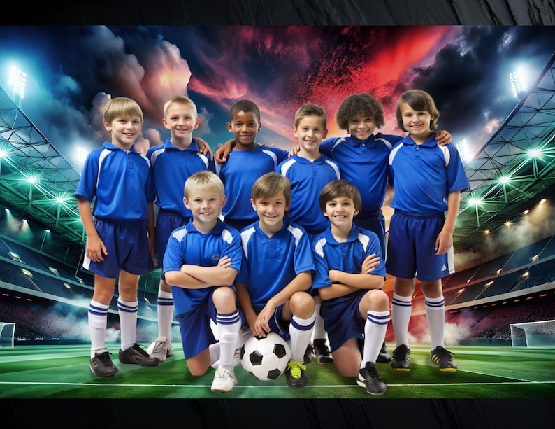 Soccer Stadium Lighting Digital Backdrop for Sports Photo Backgrounds ...
