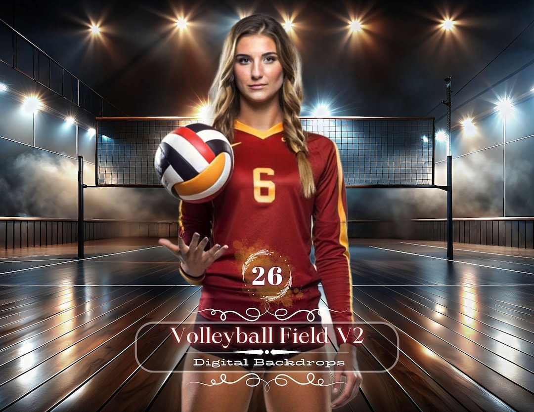Volleyball Digital Backdrops Perfect Sports Background for Volleyball ...
