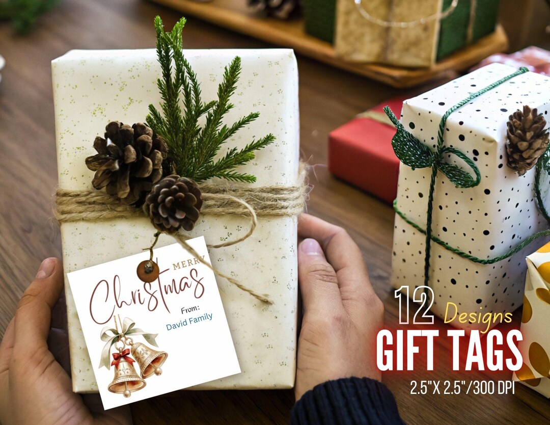 Merry Christmas Gift Tag Printable, Printable Christmas Gift Tag ...