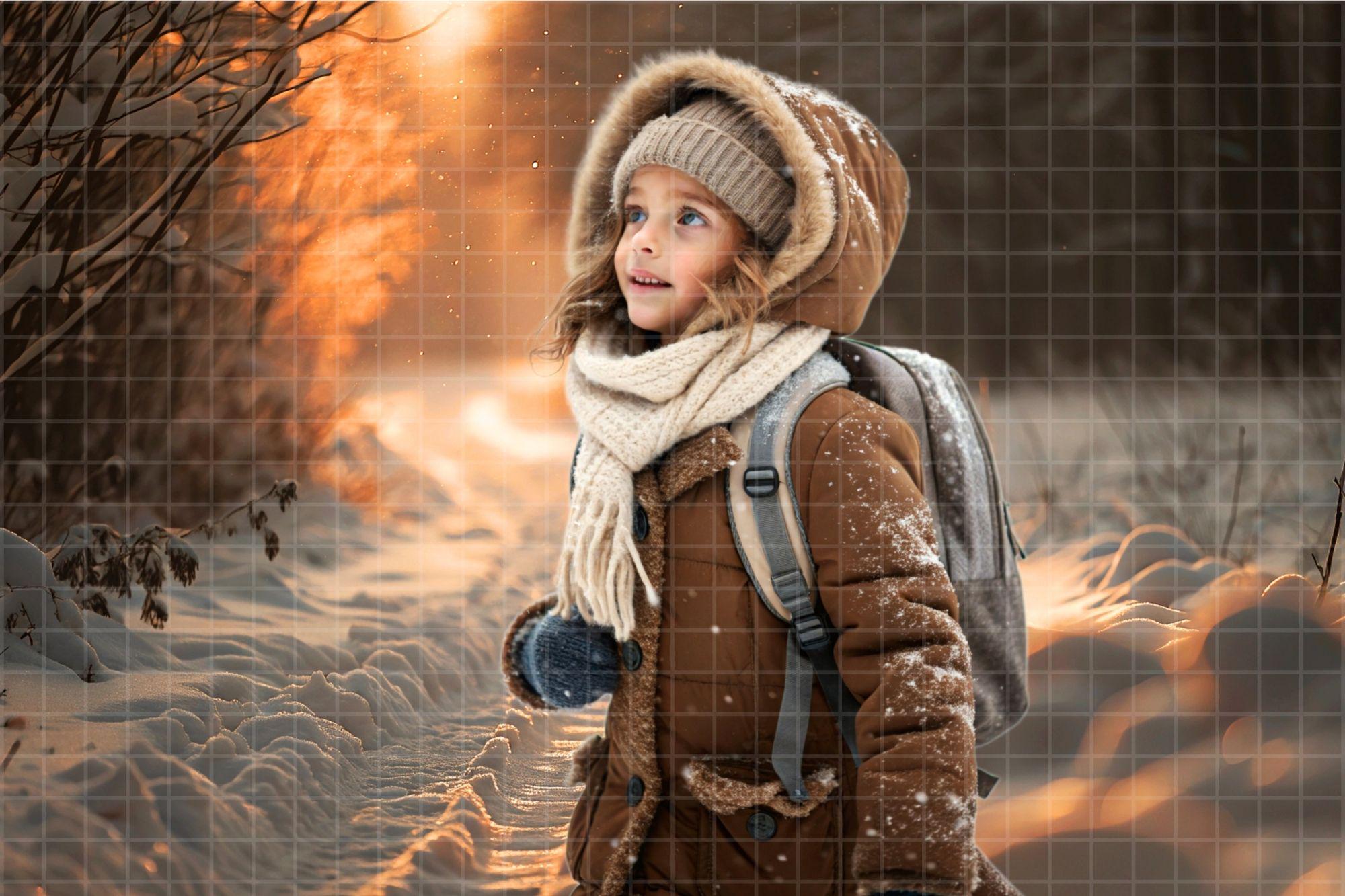 Snow Path Digital Backdrop, Warm Winter Digital Background, Snow Path ...