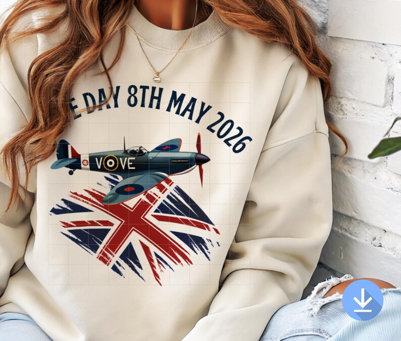 London United Kingdom Aircraft Watercolor Clipart: VE Day 80th ...