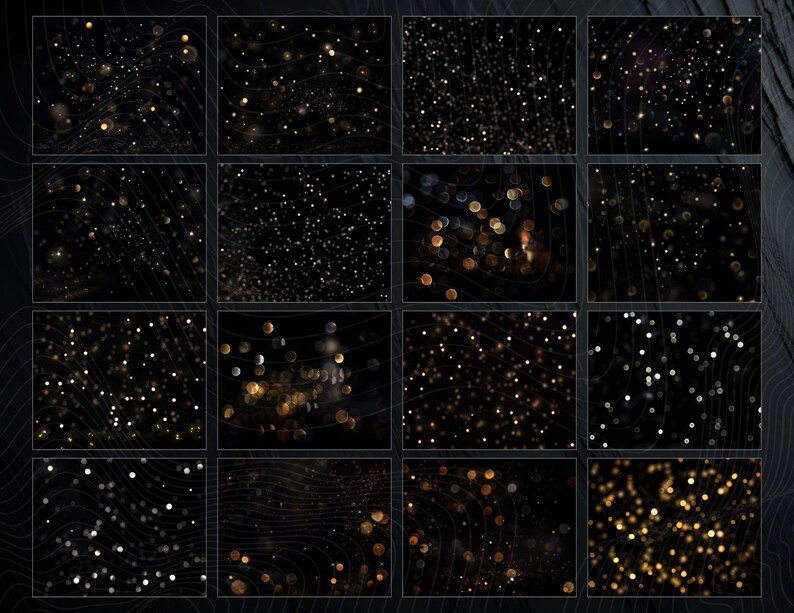 Twinkle Overlays, Twinkle Bokeh Overlays, Twinkle Lights Overlay, Gold ...