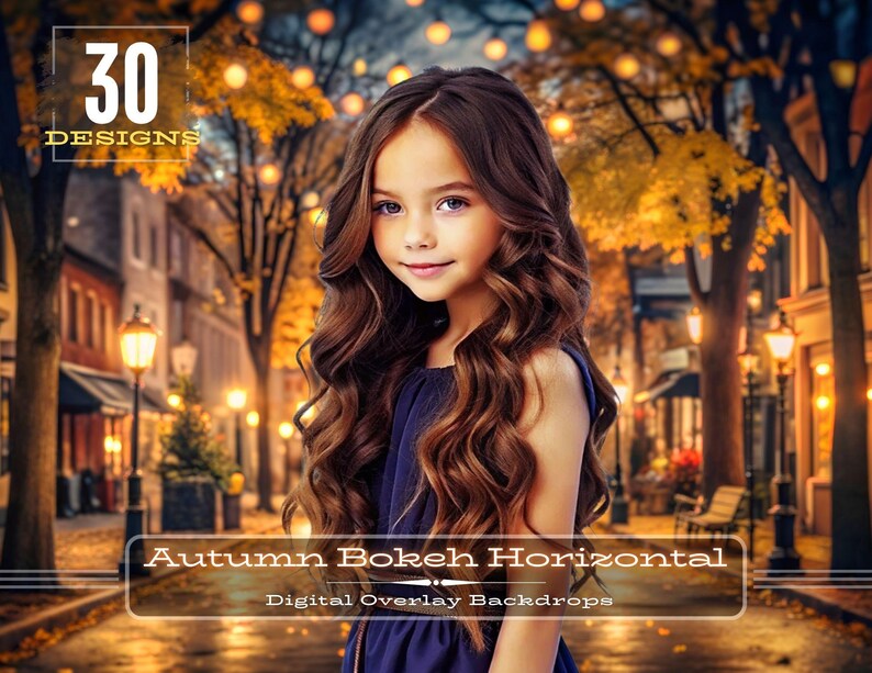 Autumn Bokeh Digital Photography Horizontal Backdrops, Photoshop ...