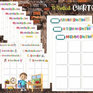 Daily Routine Cards Visual Schedule Toddler Routine Chart for Kids ...