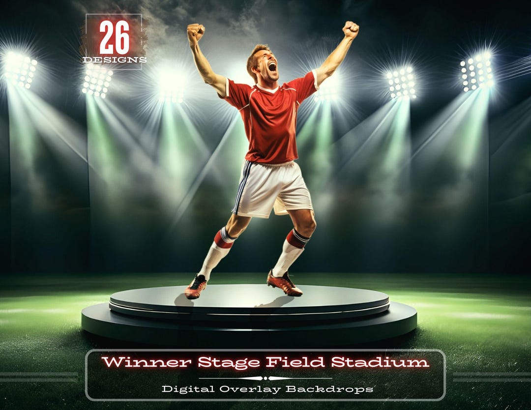 Winner Stage Stadium Lighting Digital Backdrop for Sports Photo ...