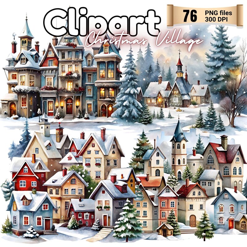Village Clip Art - Etsy