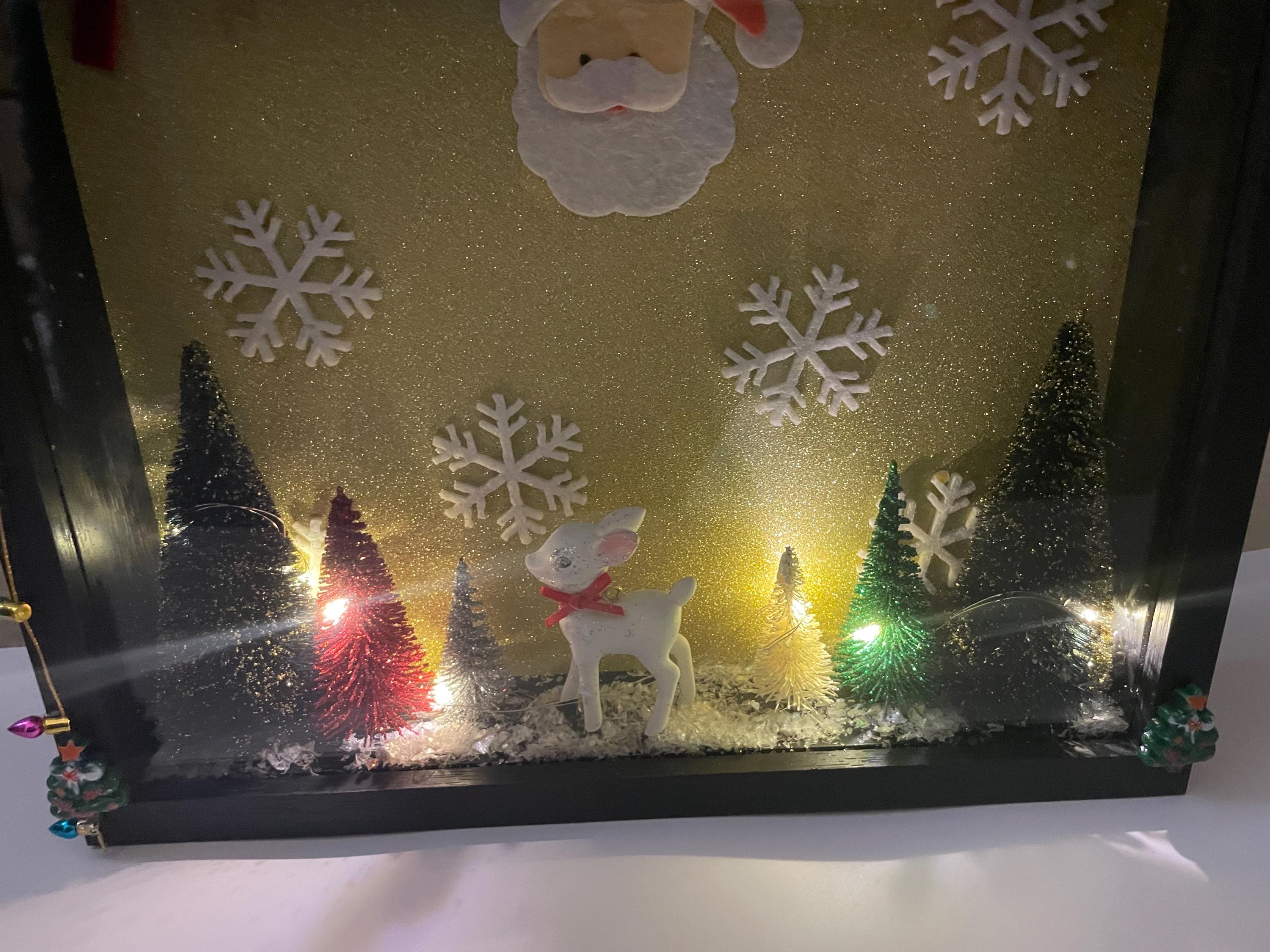 Christmas Shadow Box Diorama With Lights - Etsy