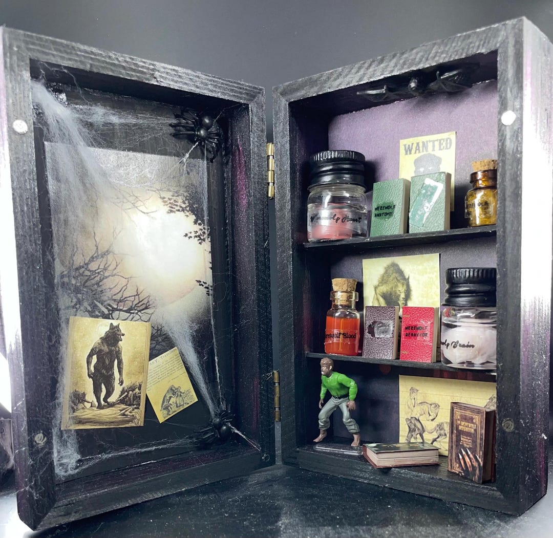 Miniature Werewolf Themed Hinged Box - Etsy