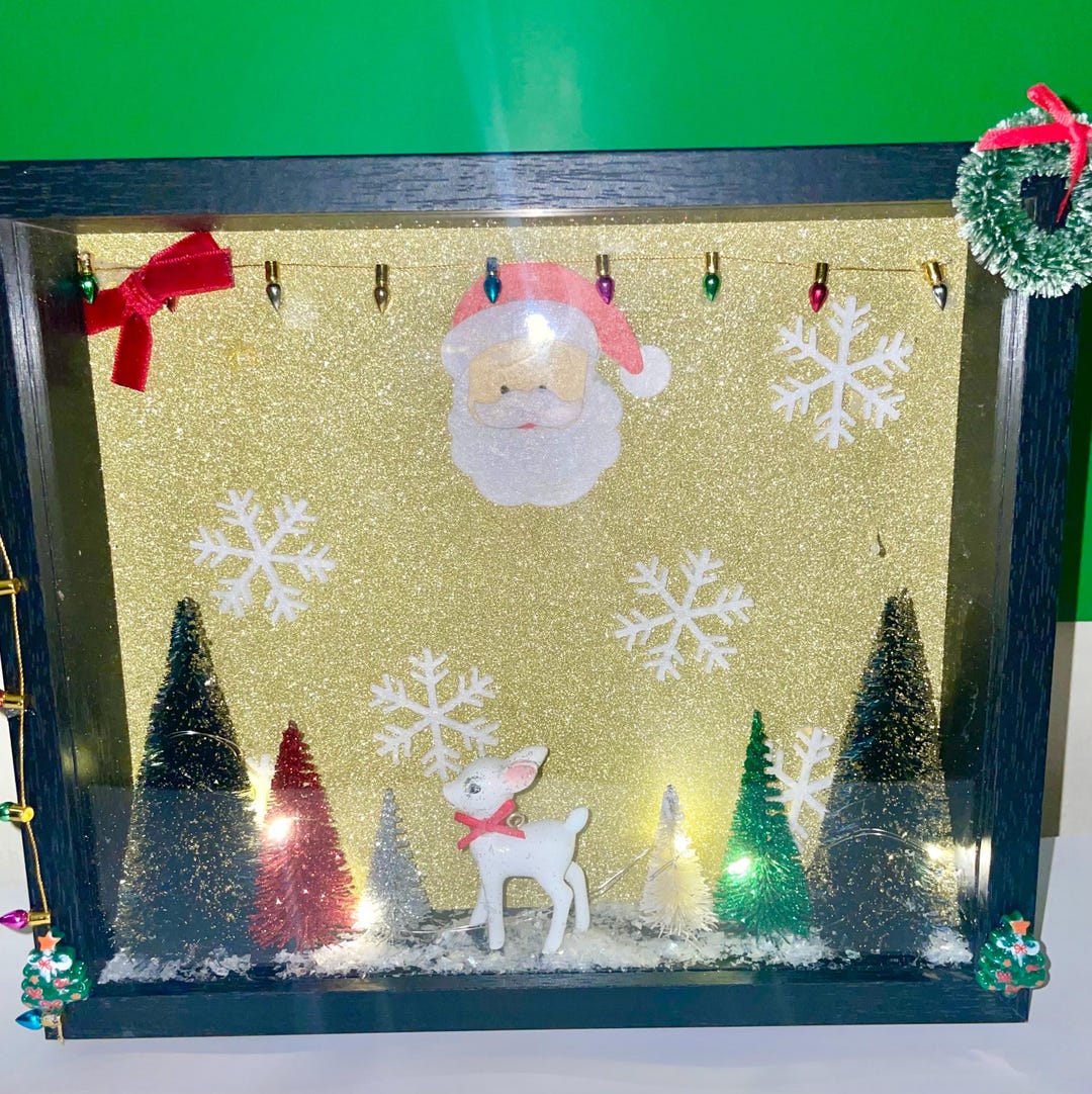 Christmas Shadow Box Diorama With Lights - Etsy