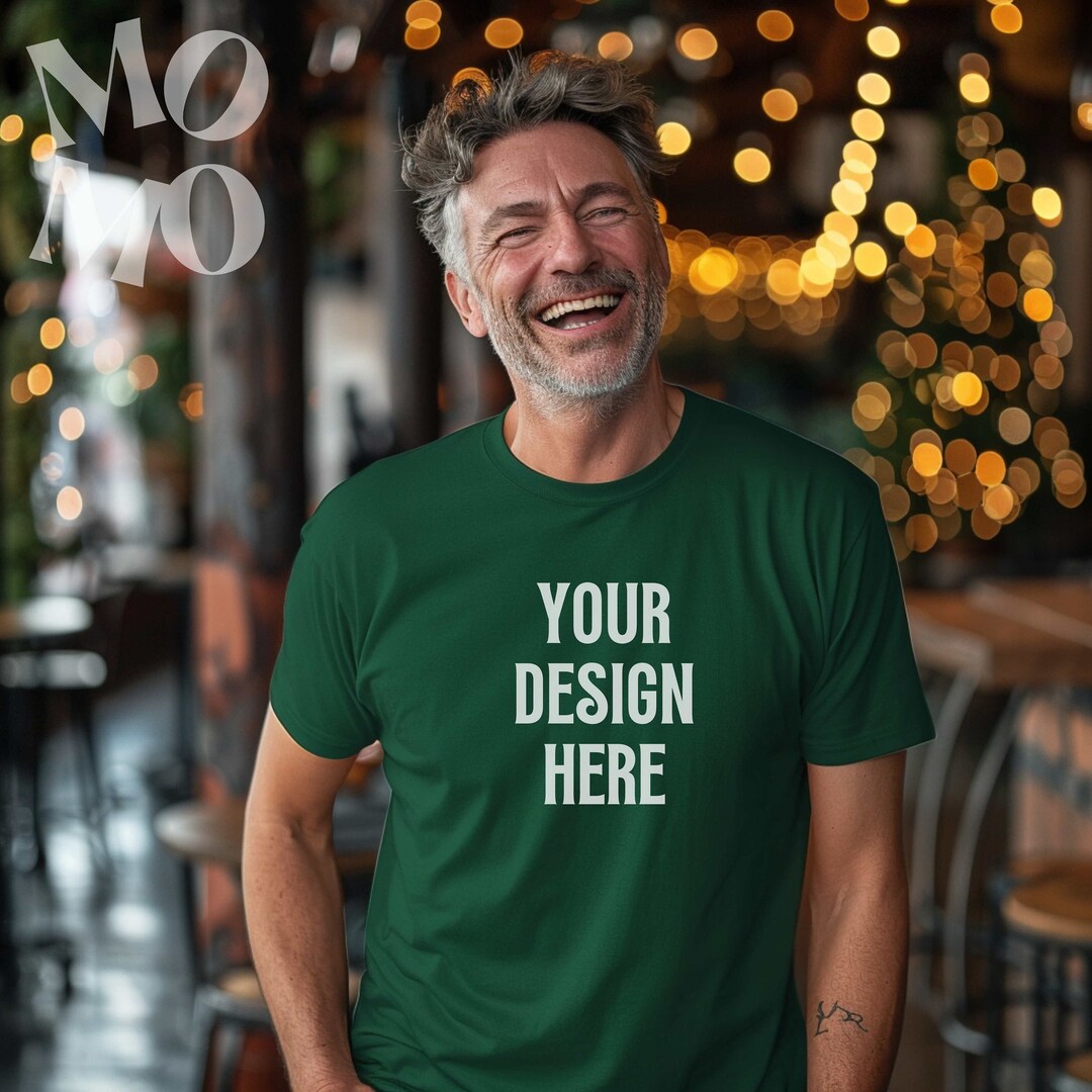 Gildan 5000 Forest Green Tshirt Mockup for Digital Download Laughing ...