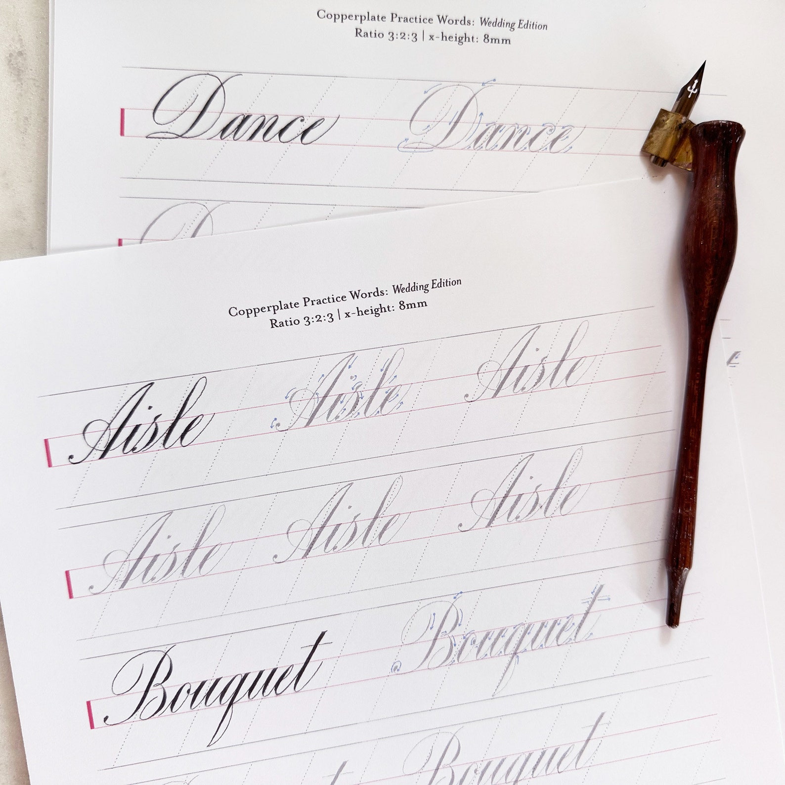 Calligraphy Traceable Practice Words, PDF Download, Calligraphy ...