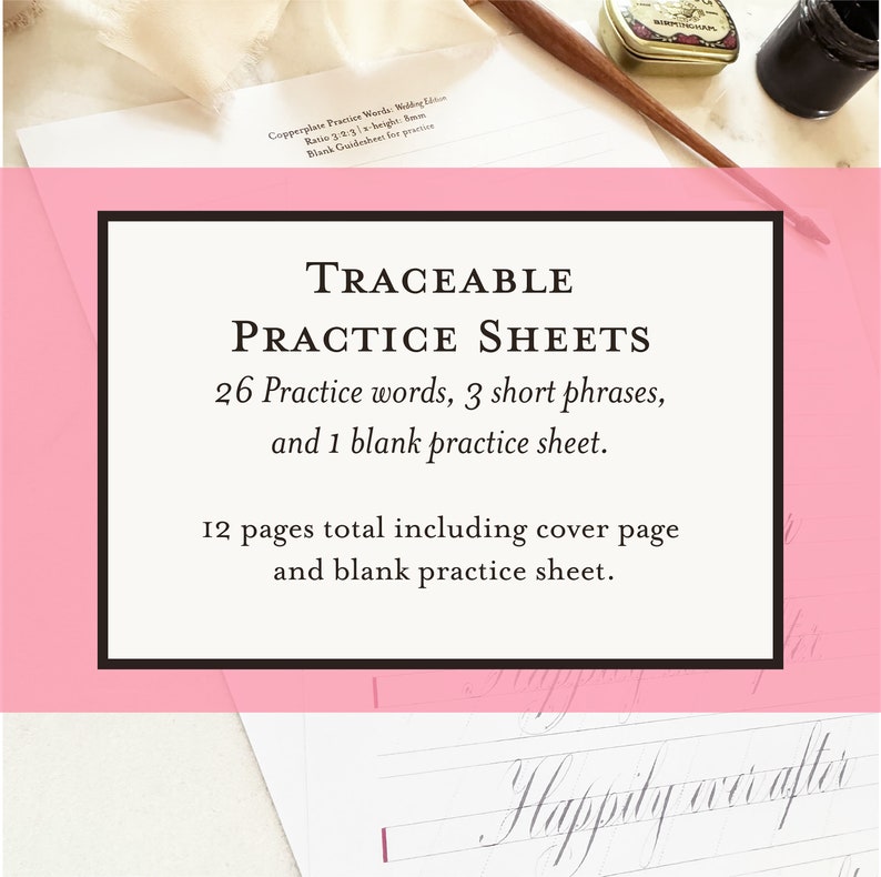 Calligraphy Practice Sheets, PDF Download, Traceable worksheets ...