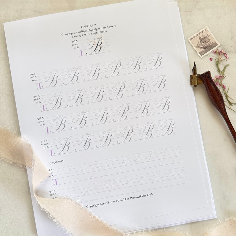 Copperplate Uppercase Letters, Learn Calligraphy, Copperplate ...