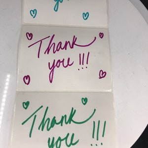 Handwritten Thank You STICKER Notes 3x4 / Lot of 24 - Etsy