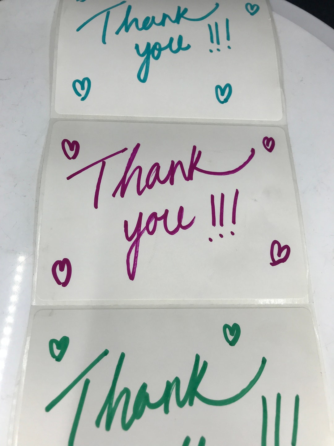 Handwritten Thank You STICKER Notes 3x4 / Lot of 24 - Etsy