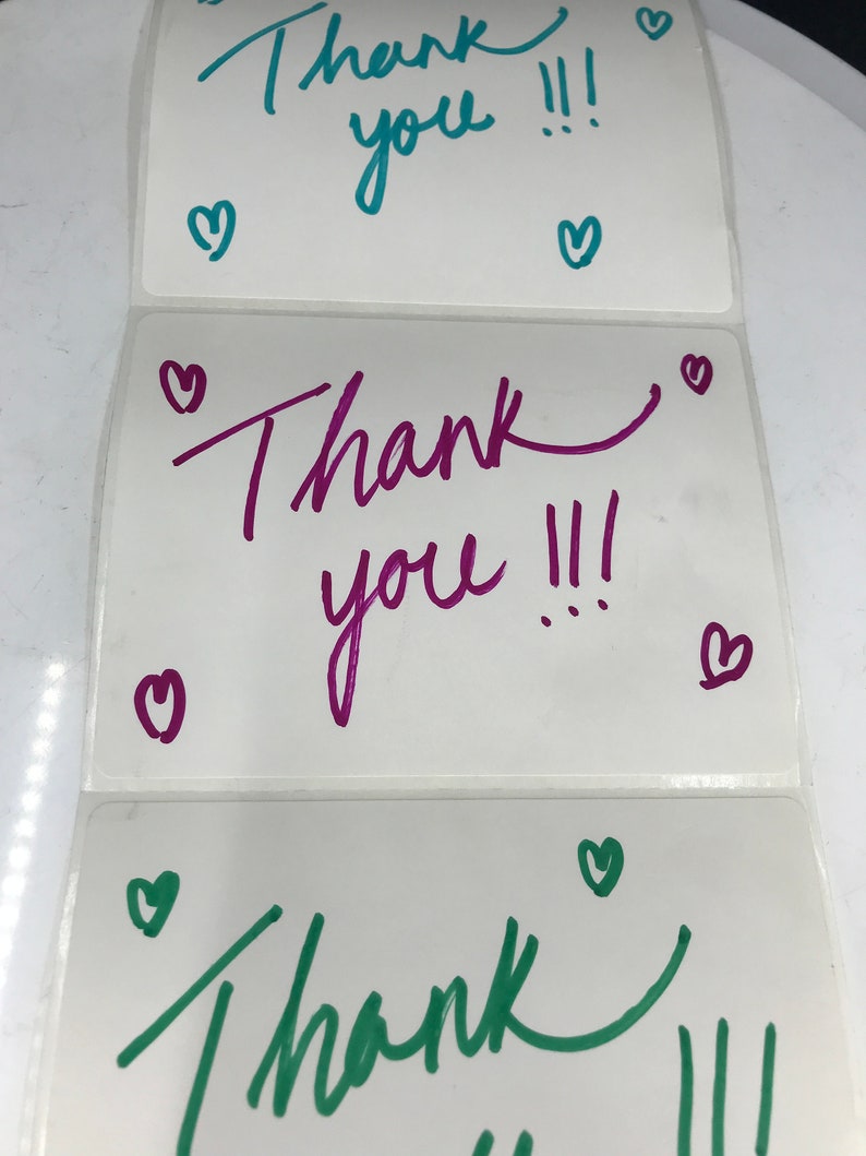 Handwritten Thank You STICKER Notes 3x4 / Lot of 24 - Etsy