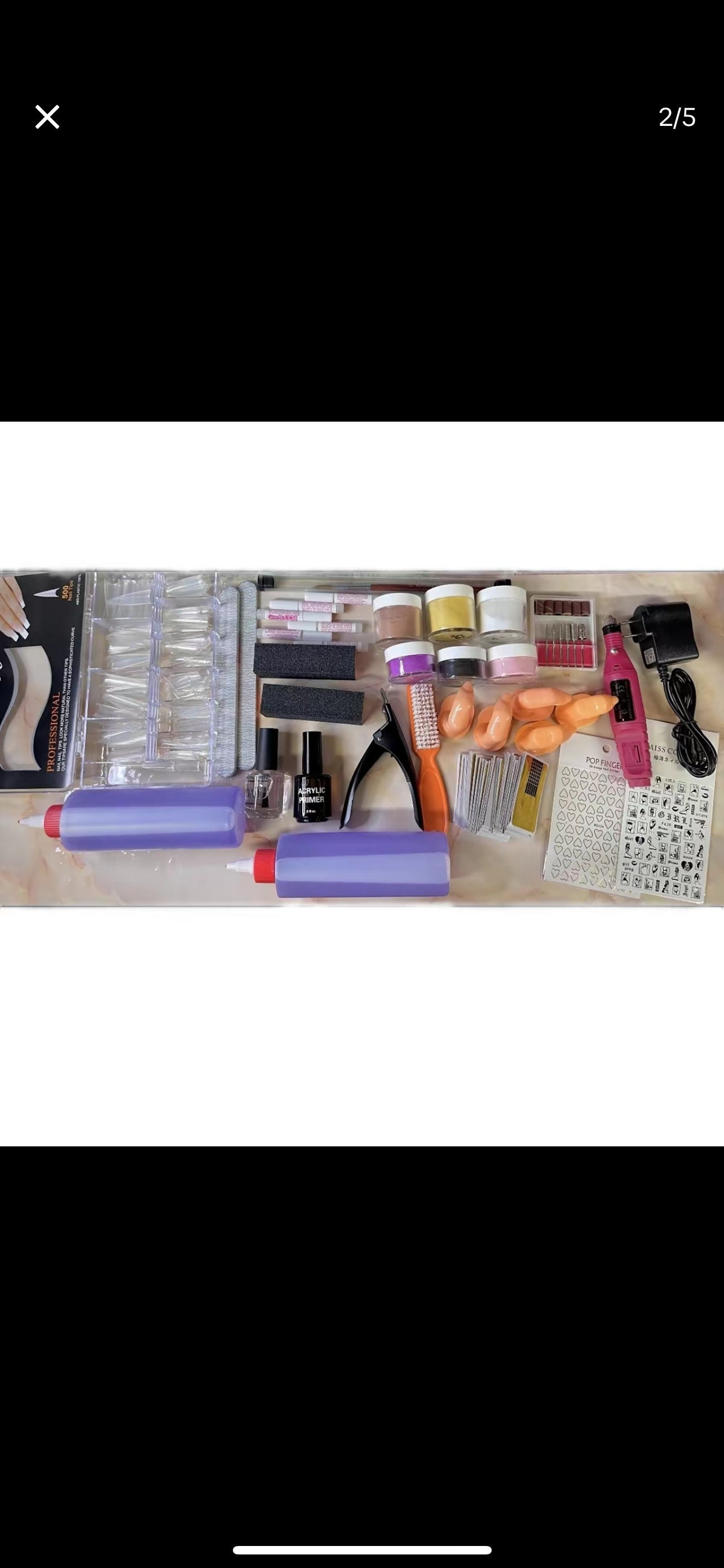 Mega Beginner Acrylic Nail Complete Kit/set 7! Comfort Nail Art Nail ...