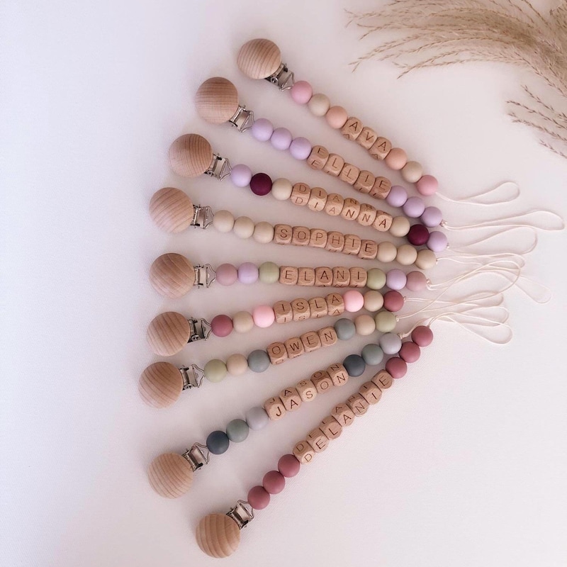 Wood Pacifier Clip - Etsy