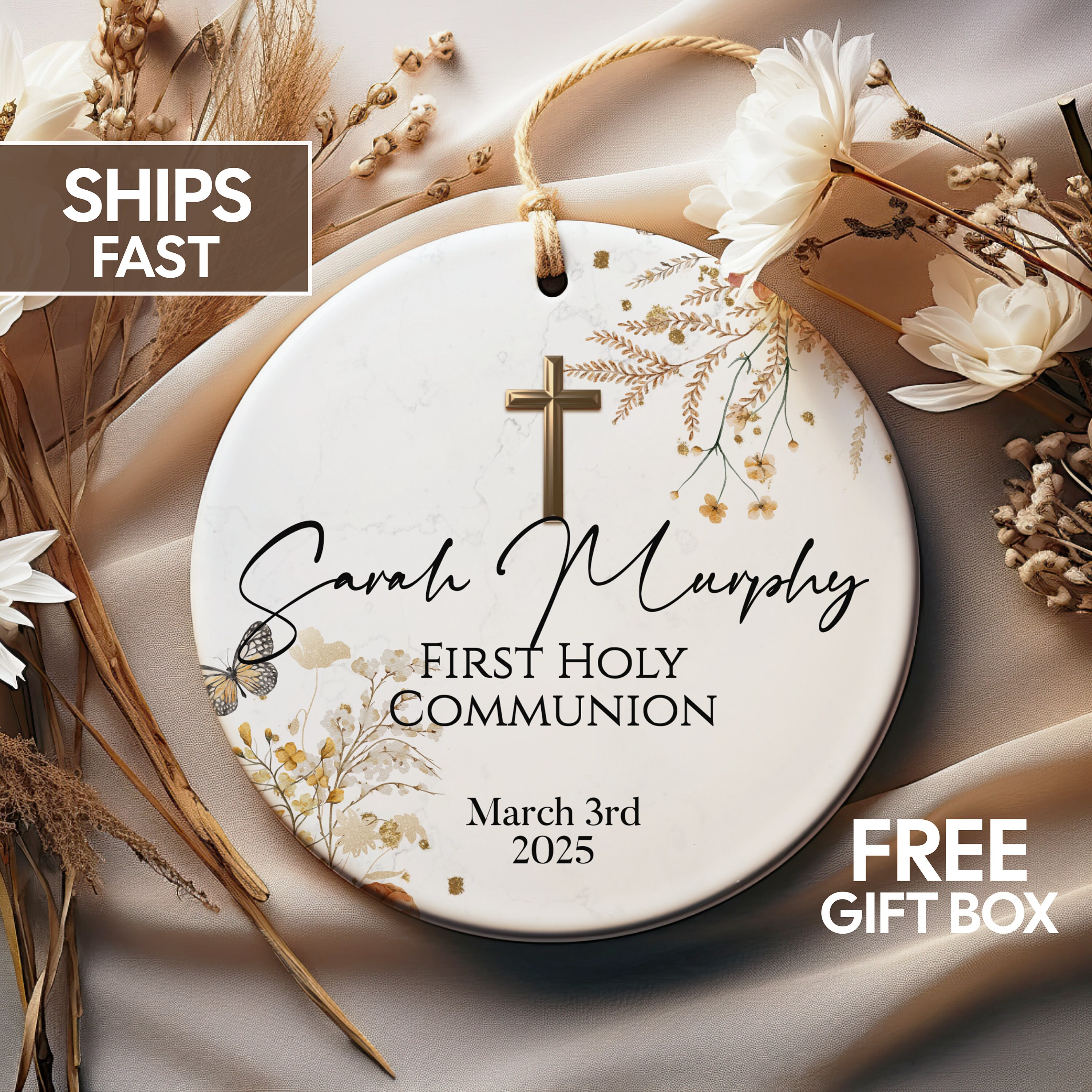 First Communion Gift for Girls, First Holy Communion Ornament, First ...