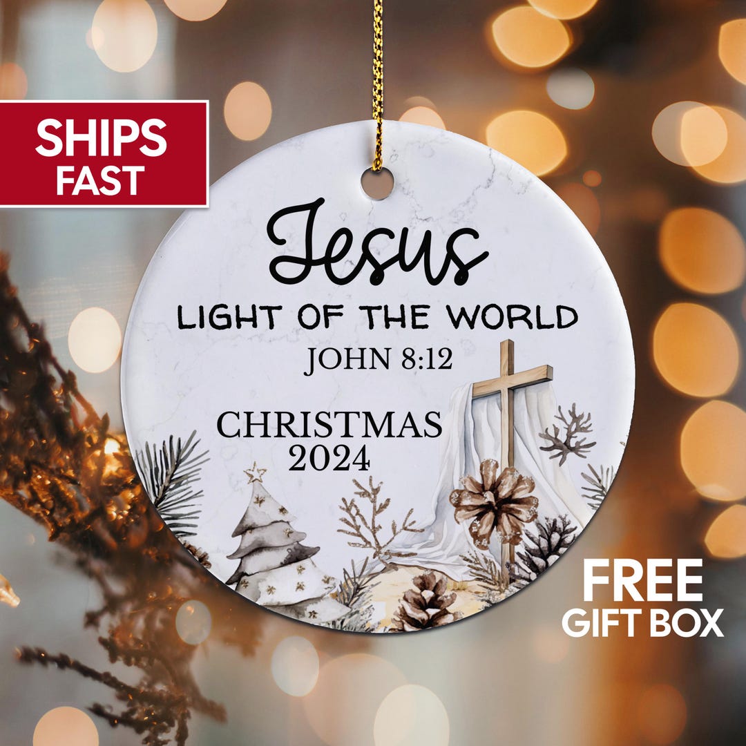 Jesus Christmas Ornament, Christian Christmas Ornaments, Jesus the ...