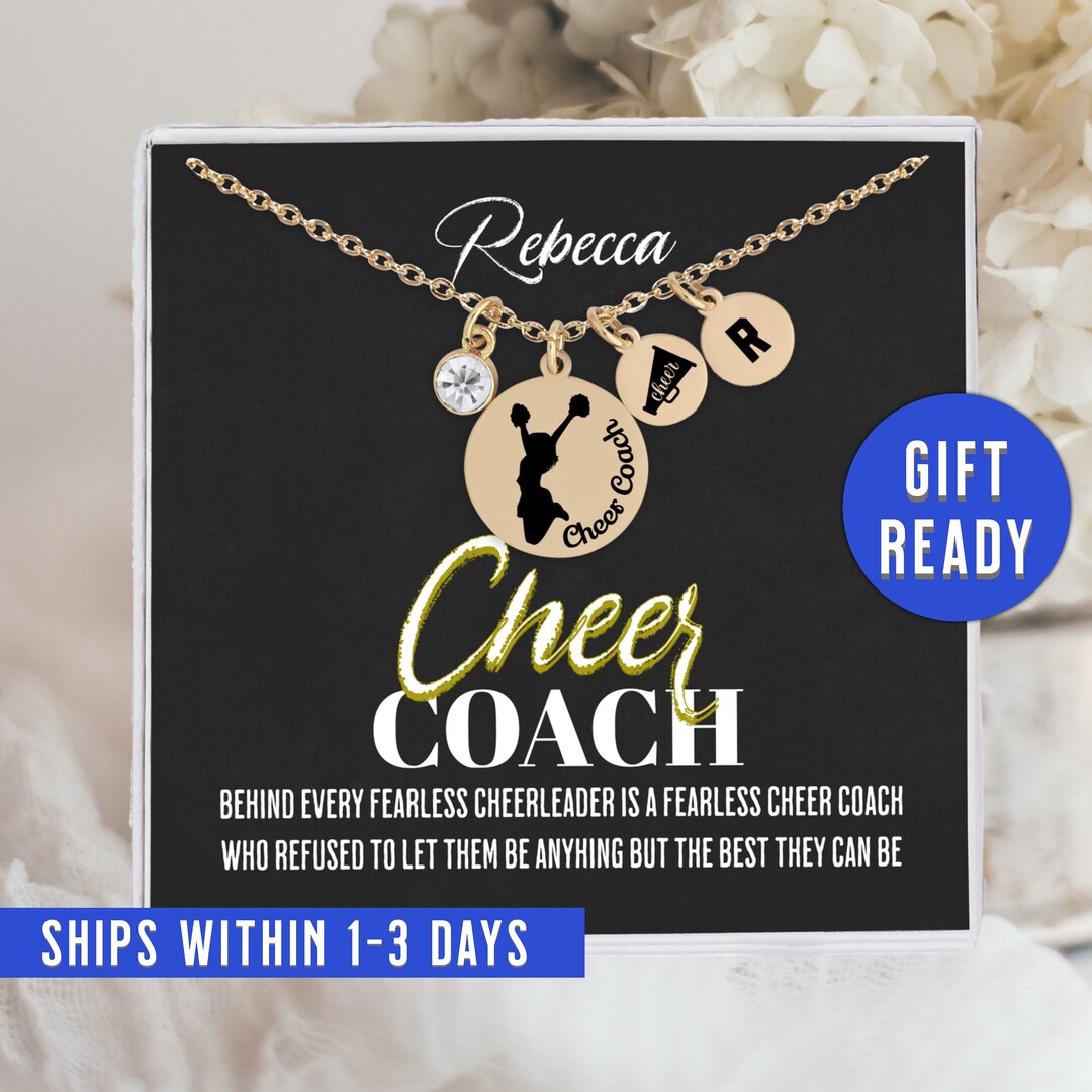 Cheerleader Coach Necklace Personalized Cheer Coach Gift From Team ...