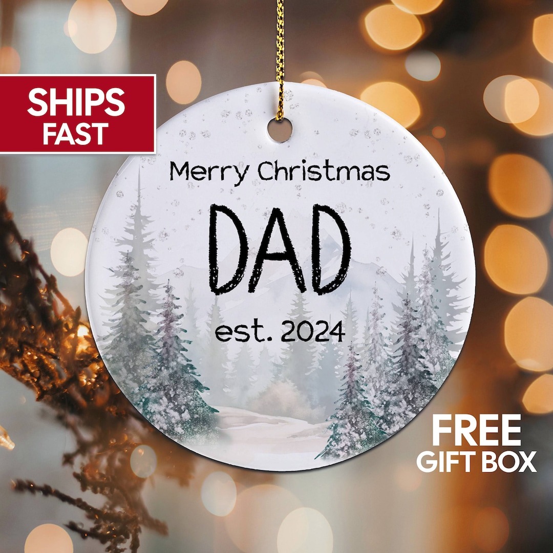 Dad Christmas Ornament Personalized Gift for Dad Custom Dad Ornament ...
