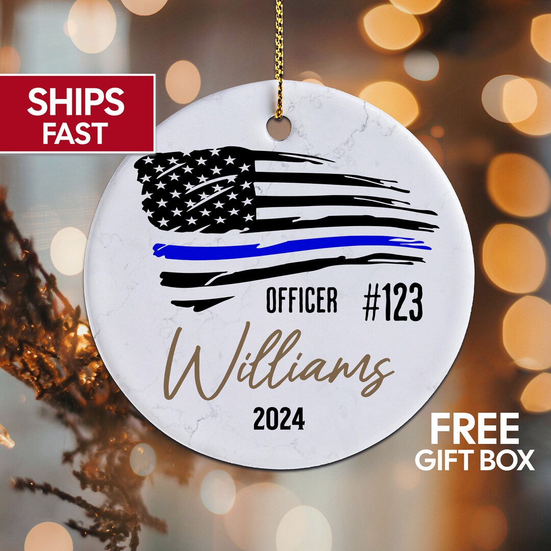 Police Ornament, Personalized Police Officer Gifts Police Gifts Police ...