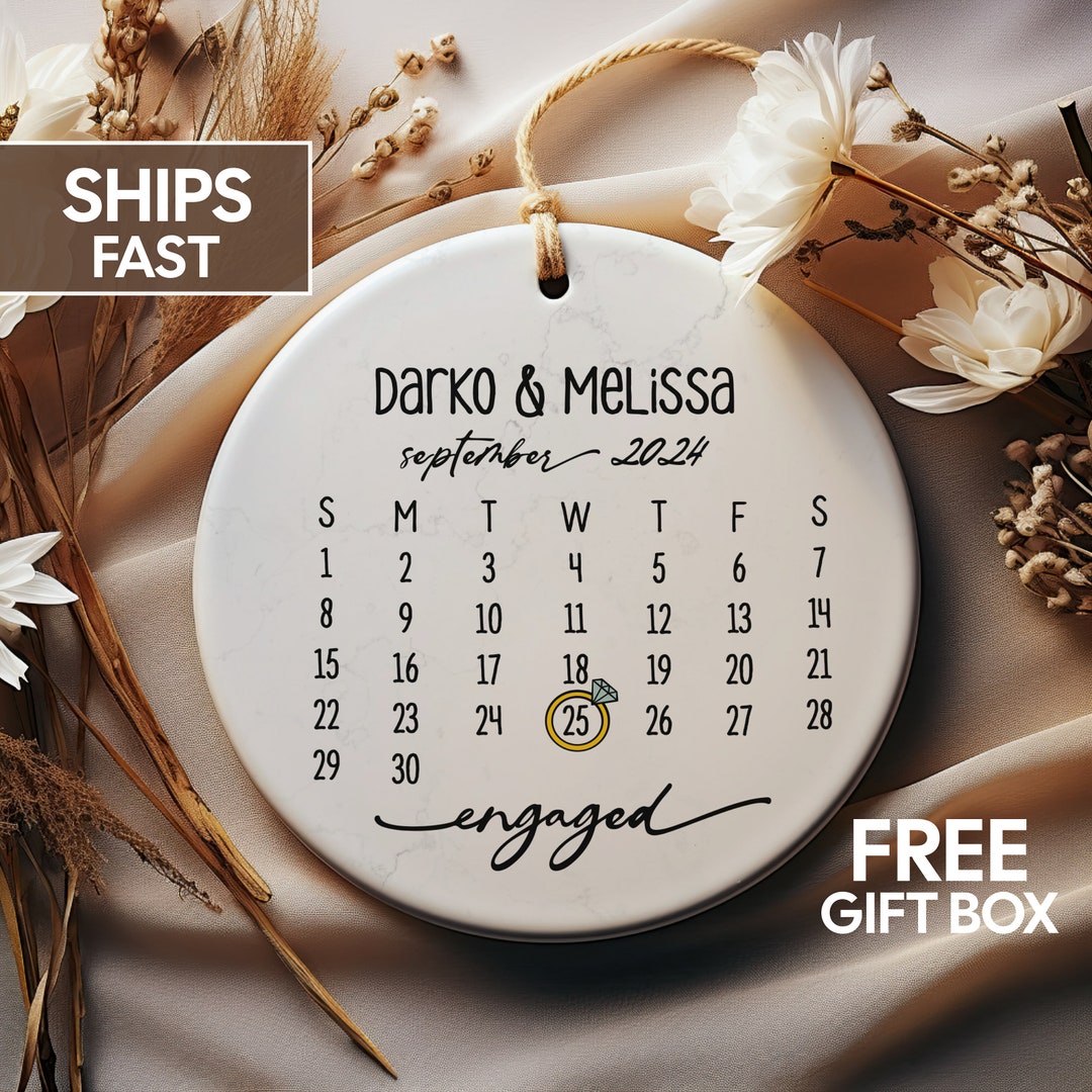 Personalized Engagement Gifts for Couple, Engagement Ornament ...