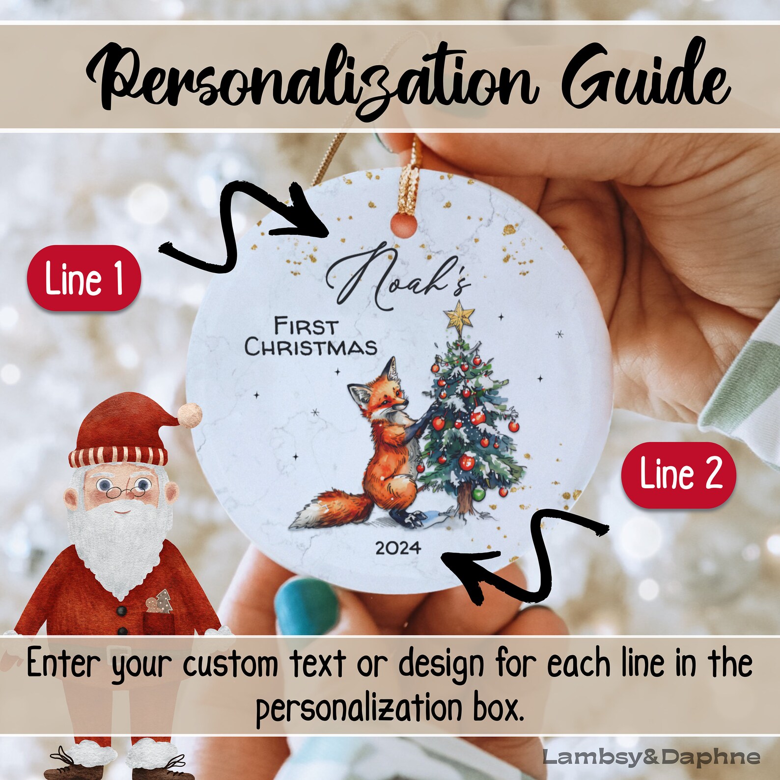 Personalized Baby's First Christmas Ornament, Baby's First Christmas ...