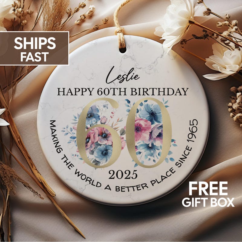 Birthday Ornament 60th - Etsy