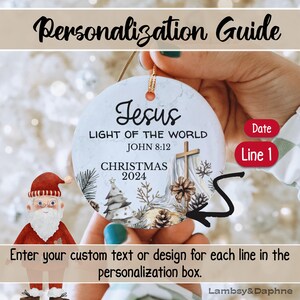 Jesus Christmas Ornament, Christian Christmas Ornaments, Jesus the ...