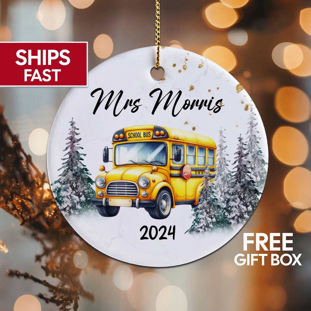 Personalized Bus Driver Ornament, Bus Driver Gifts, Bus Driver Thank ...
