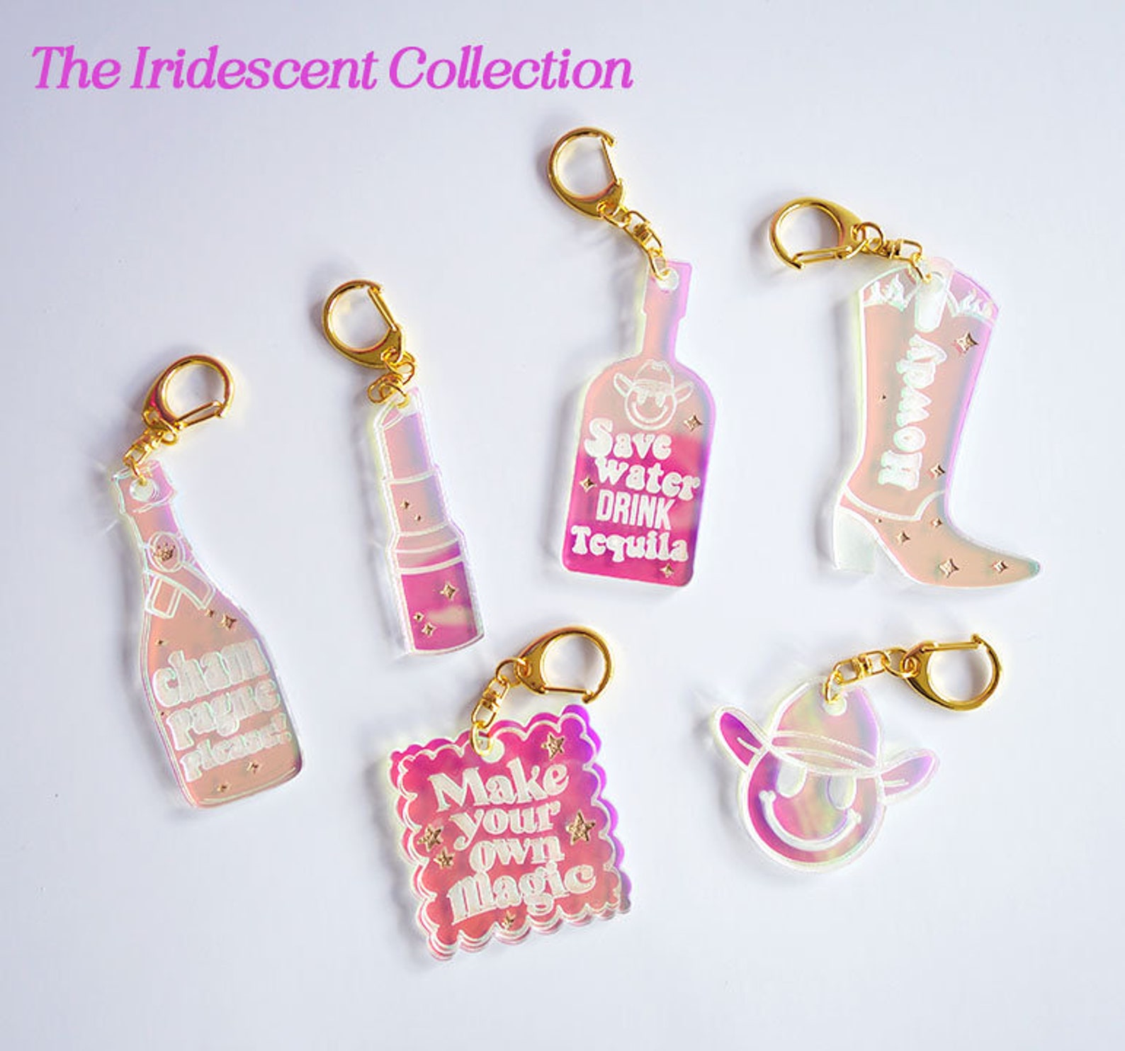 Save Water Drink Tequila Iridescent Acrylic Keychain I Tequila Bottle ...