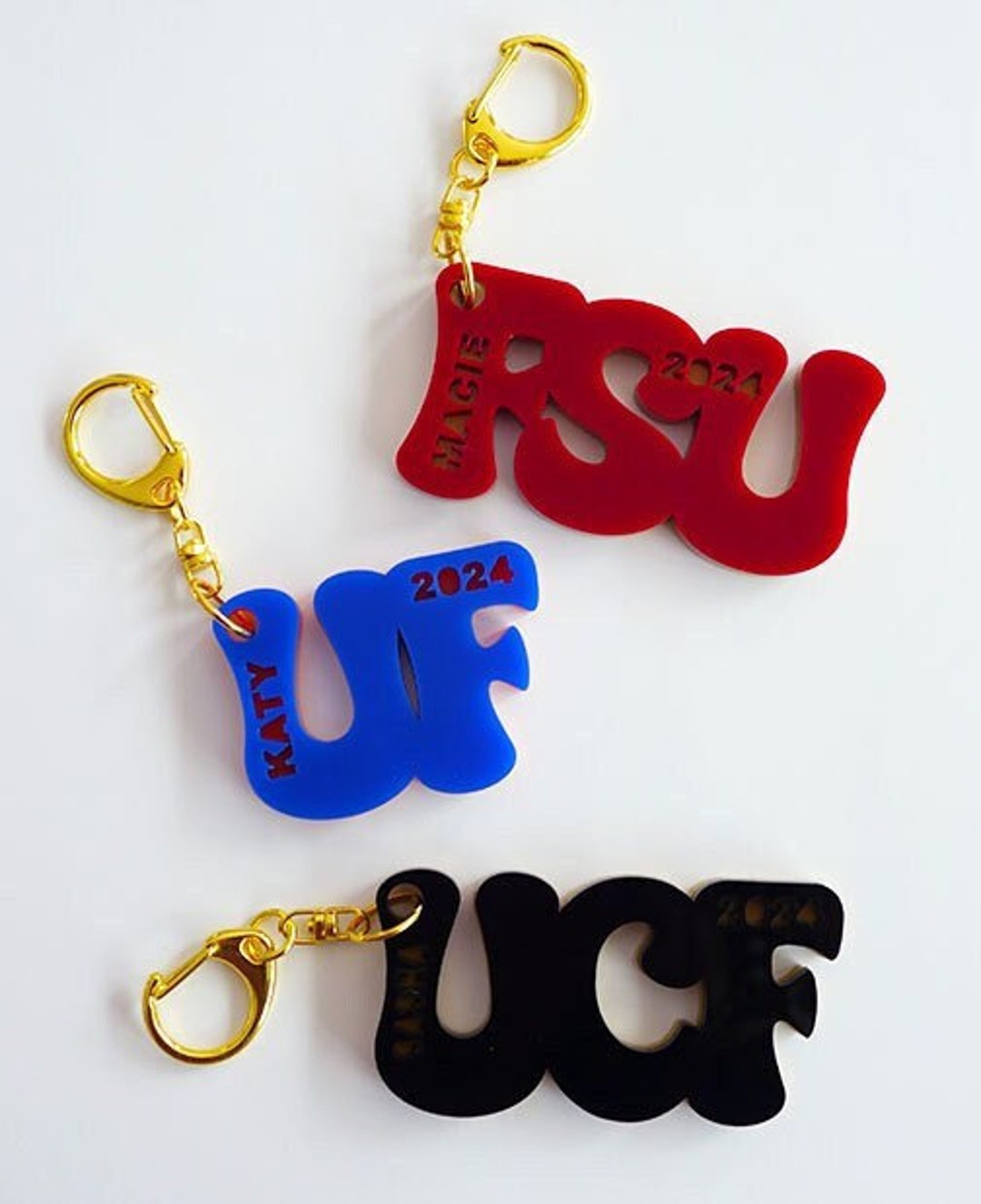 Personalized College Keychain I Custom FSU Gift I Custom UCF Gift I ...