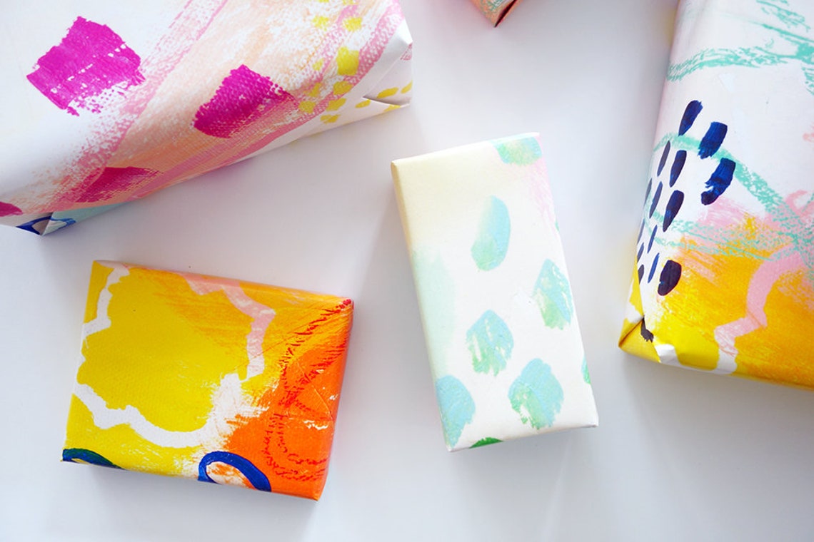 Abstract Art T Wrap Colorful Artful Wrapping Paper Any Etsy