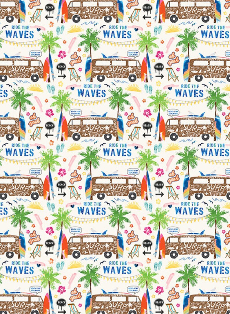 Surfing Gift Wrap Ride the Waves Wrapping Paper Surfing Gift - Etsy