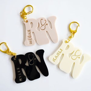 Personalized Nurse Keychain, Customized RN Gift, Nurse Keychain, RN Bag ...