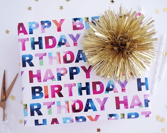 Abstract Art Gift Wrap Colorful Artful Wrapping Paper Any | Etsy