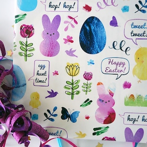 Easter Gift Wrap, Easter Wrapping Paper, Bunny Gift Wrap, Easter Egg ...
