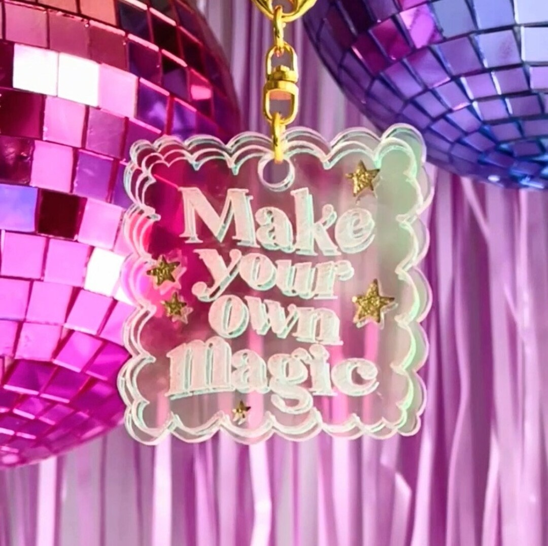 Make Your Own Magic Iridescent Acrylic Keychain I Magical Keychain I ...