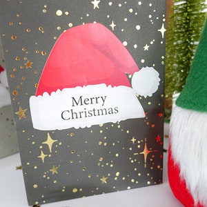 Oversized Santa Hat Stickers, Christmas Stickers, Personalized Labels ...