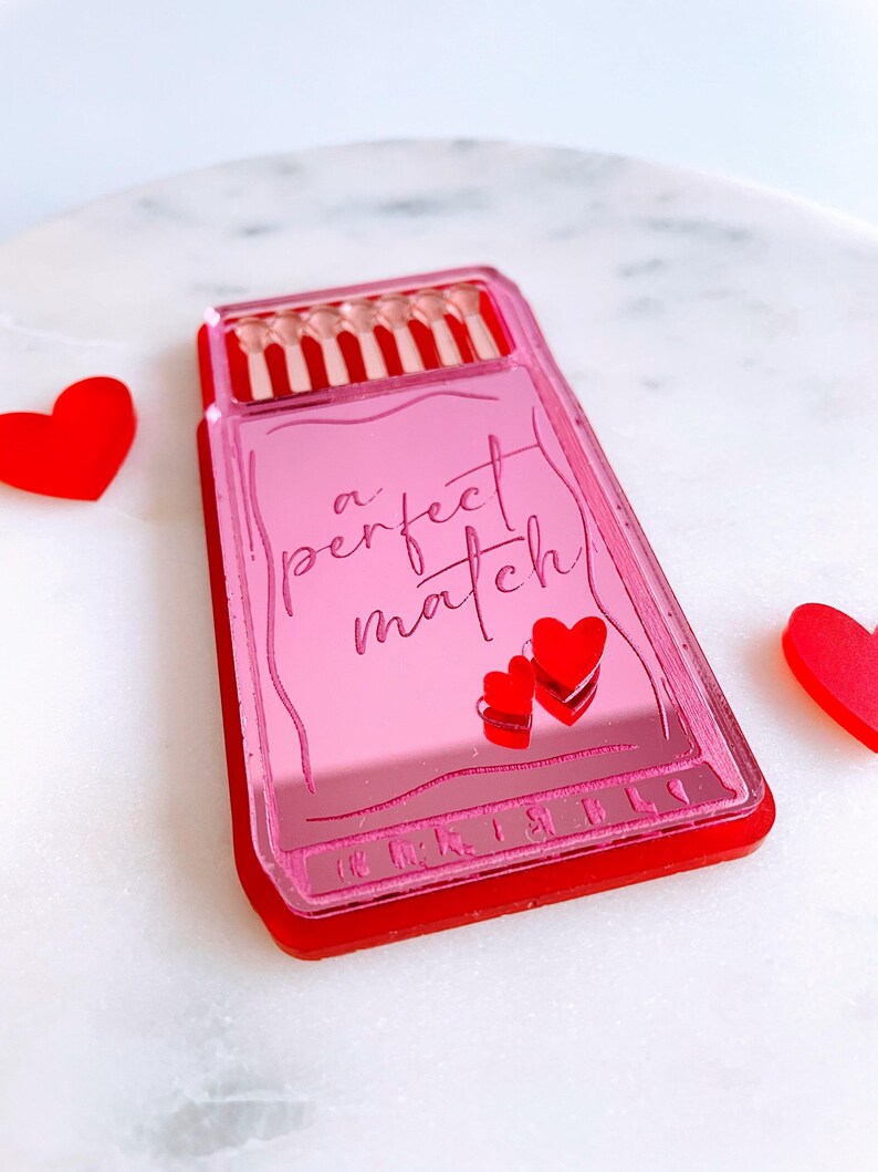 A Perfect Match Cake Charm, Cake Topper,cake Charm, Valentine Dessert ...