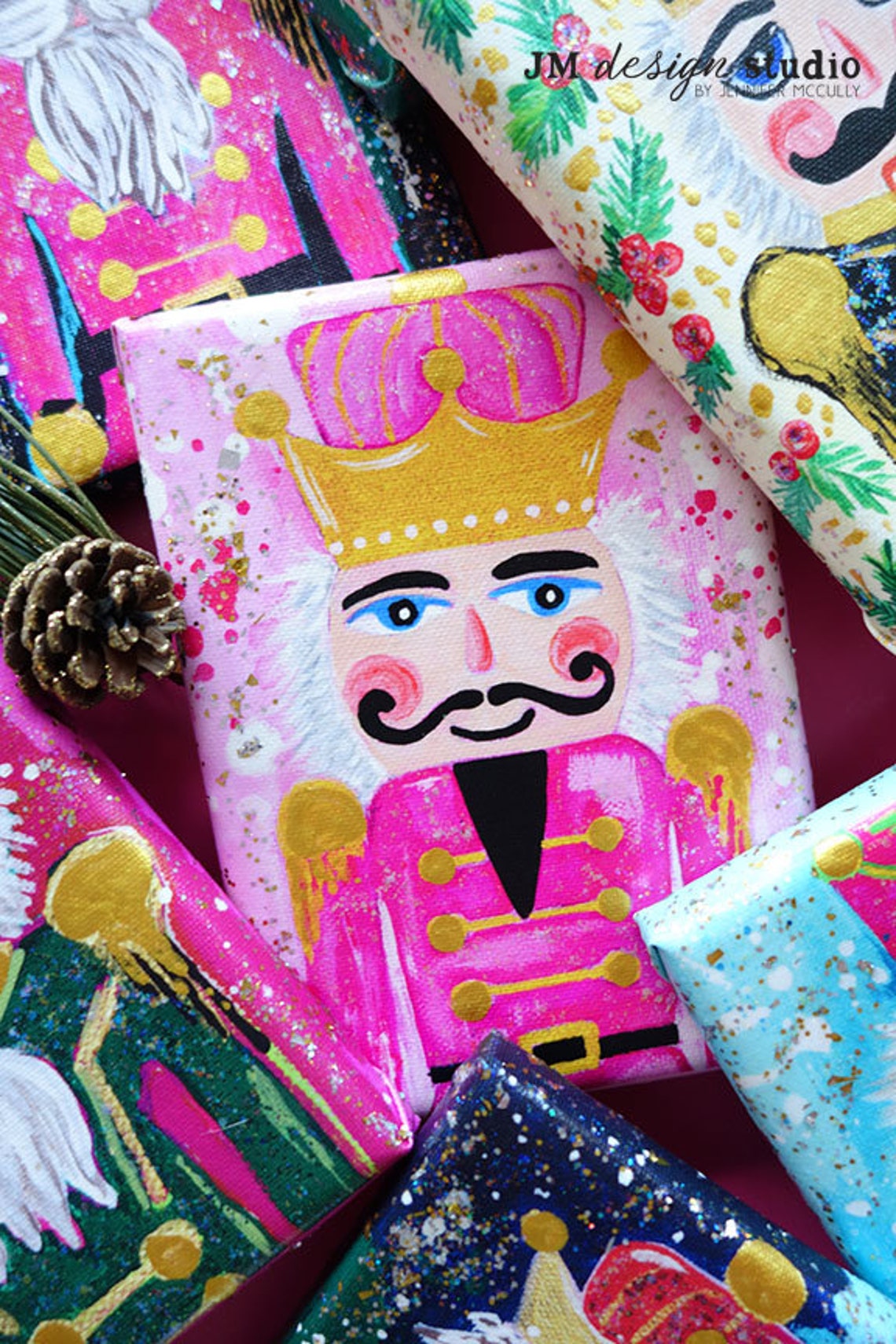Barbie's Nutcracker Canvas Art Wall Decor, Ready to Hang, Pink ...