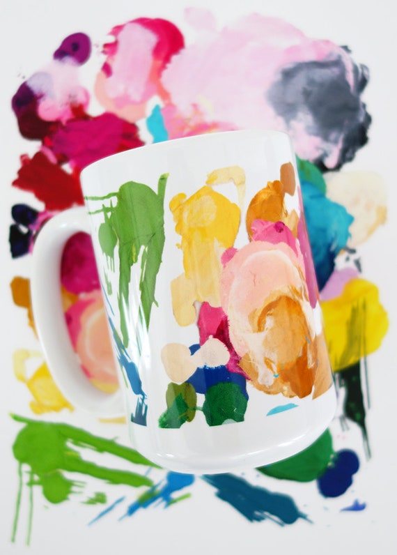 Art Palette Coffee Mug Abstract Art Coffee Mug Gift for - Etsy