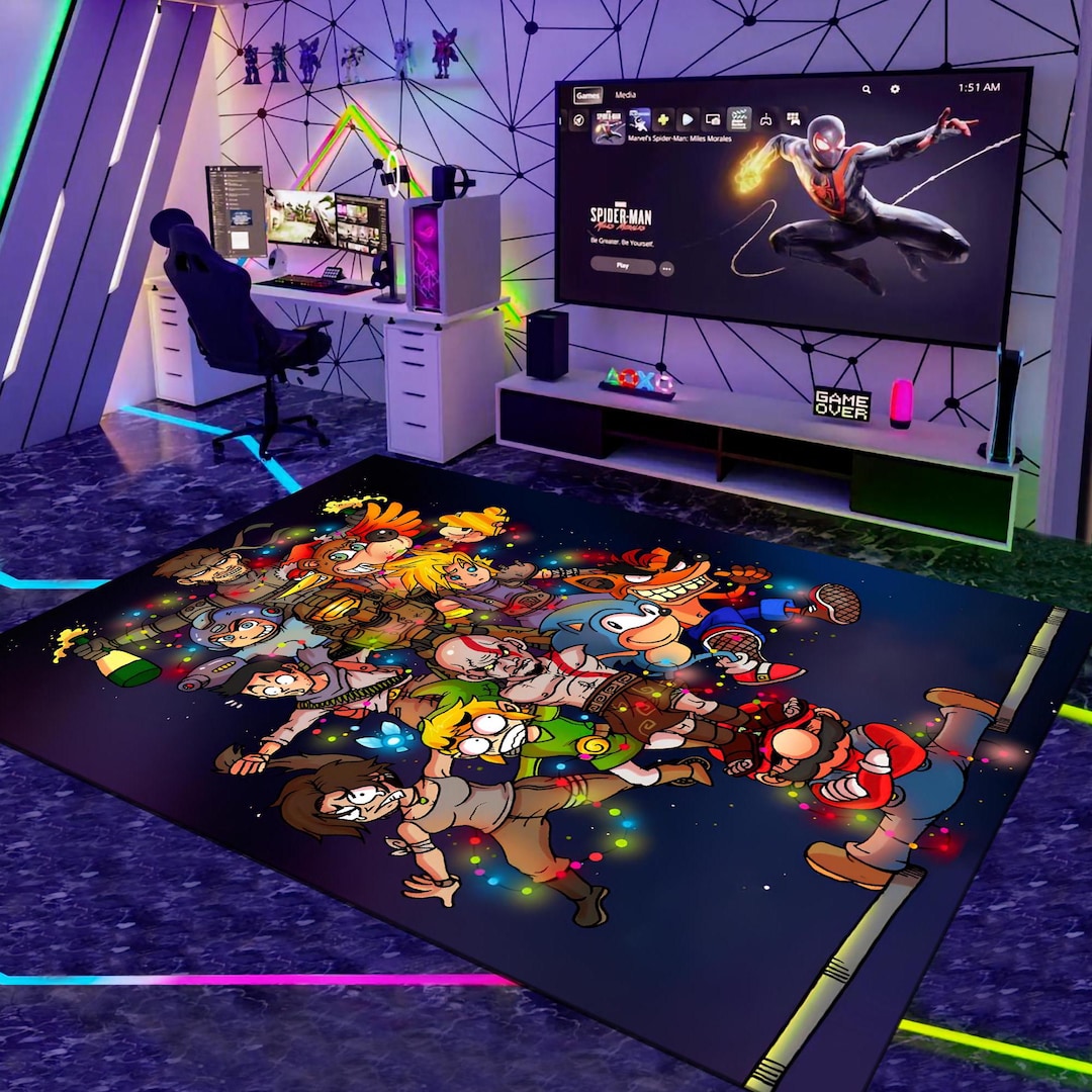 Street Fighter,retro Game Rug, Arcade Game Rug,arcade Rug,colorful Rug ...