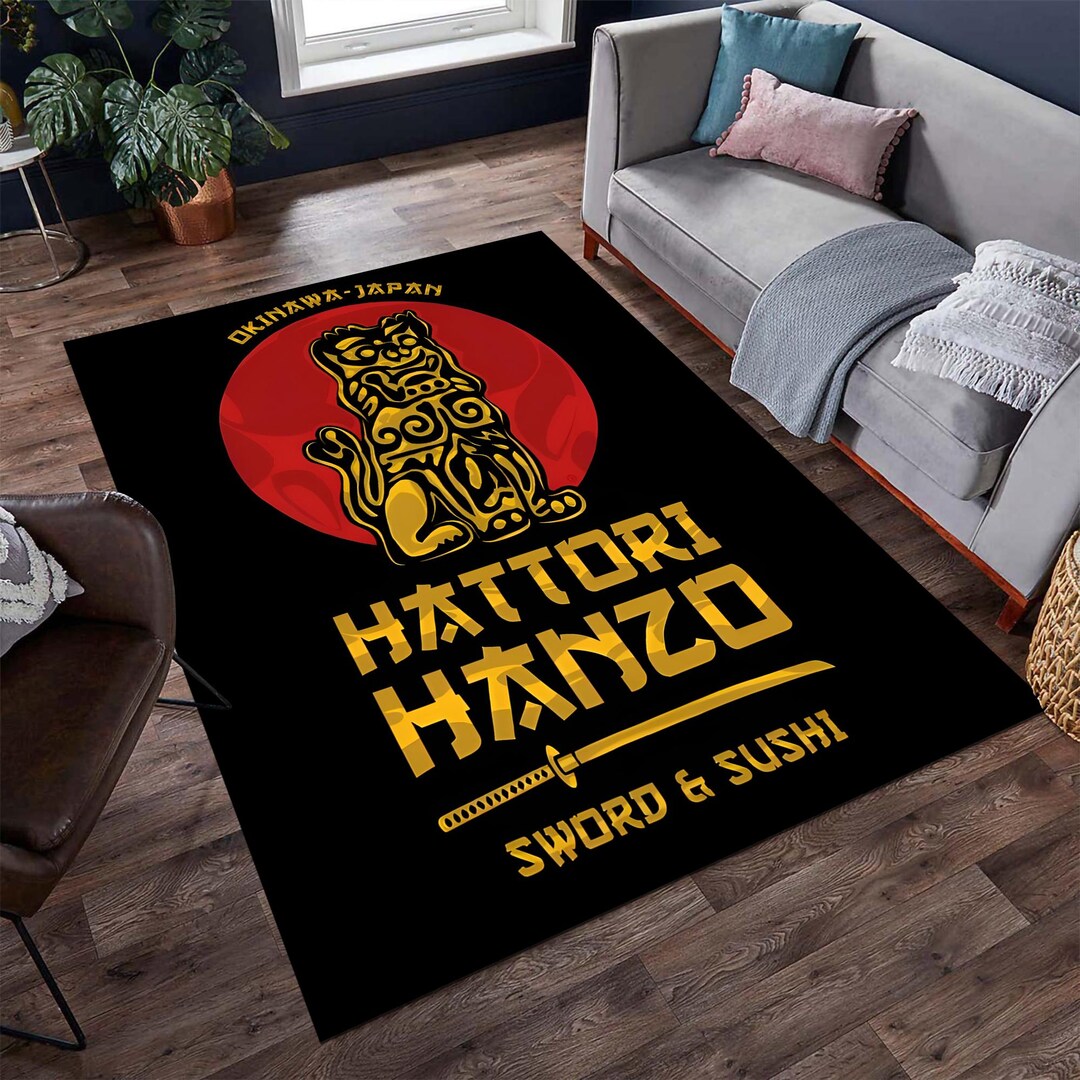 Kill Bill, Samurai Rug,sword Rug,japan Rug,black Rug,movie Decor,unique ...