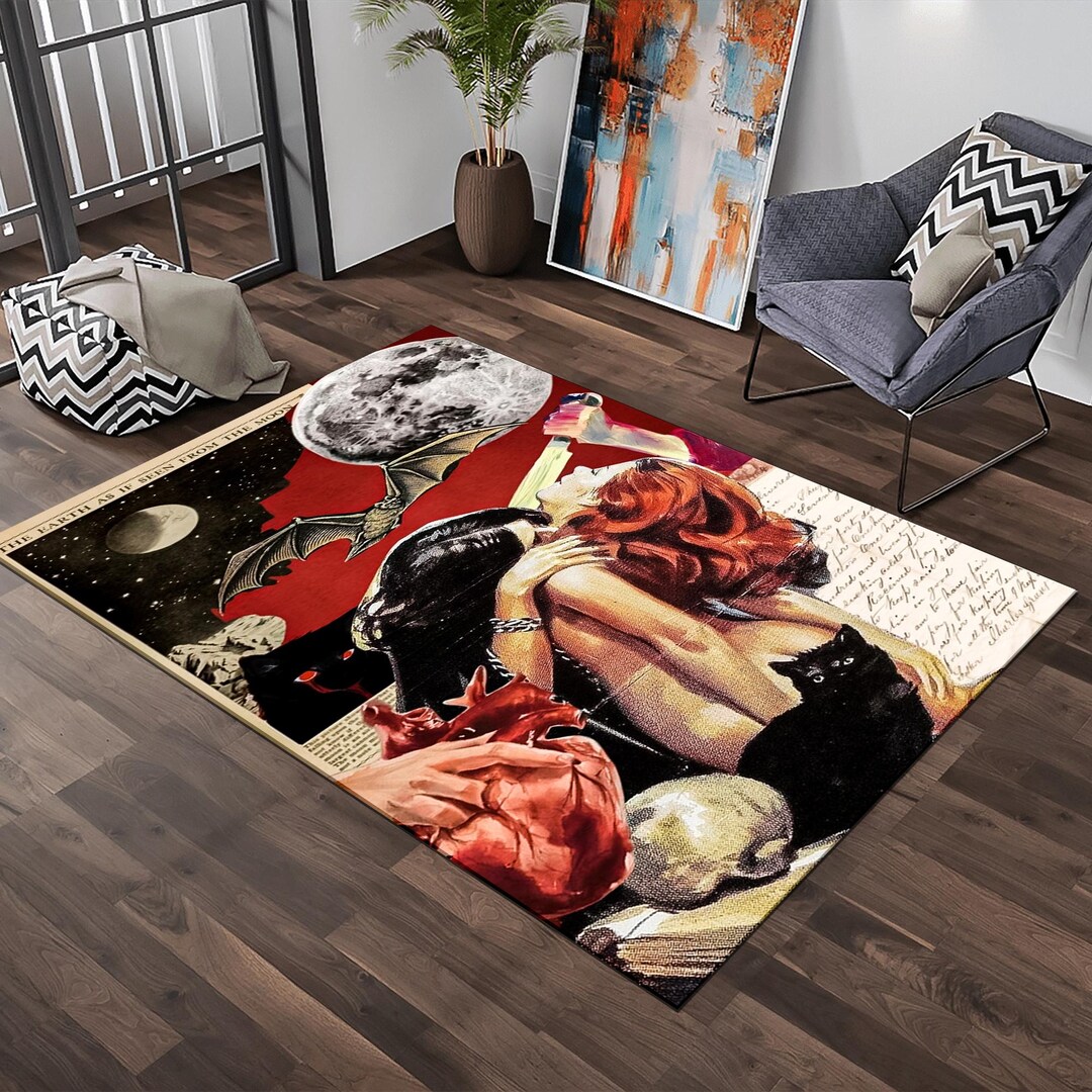 Vampire Rug,gothic Rug,bat Rug,moon Rug,women Rug,halloween Rug,fear ...