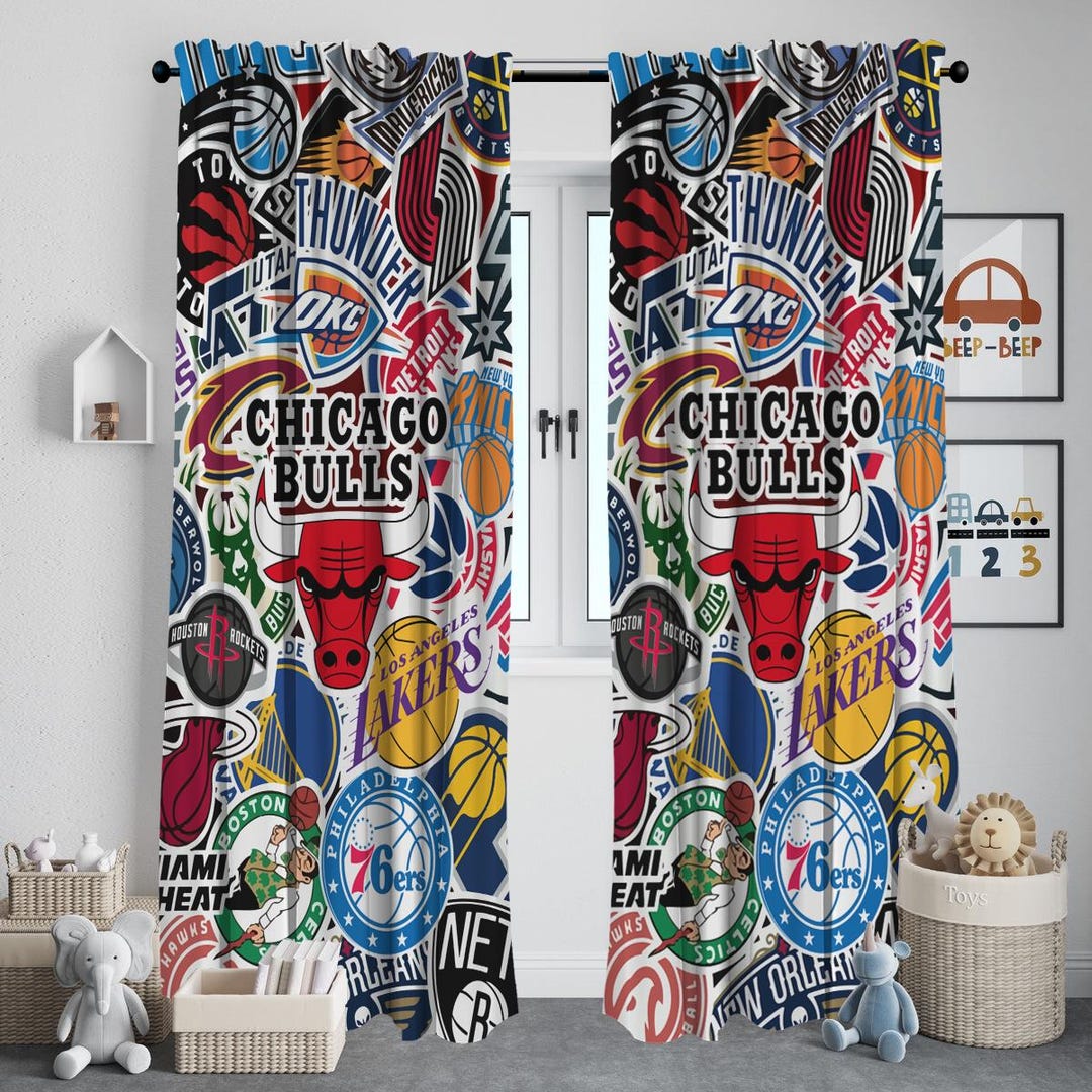 Basketball Teams,nba Curtain,sport Decor,feardecor,luxury Curtain ...