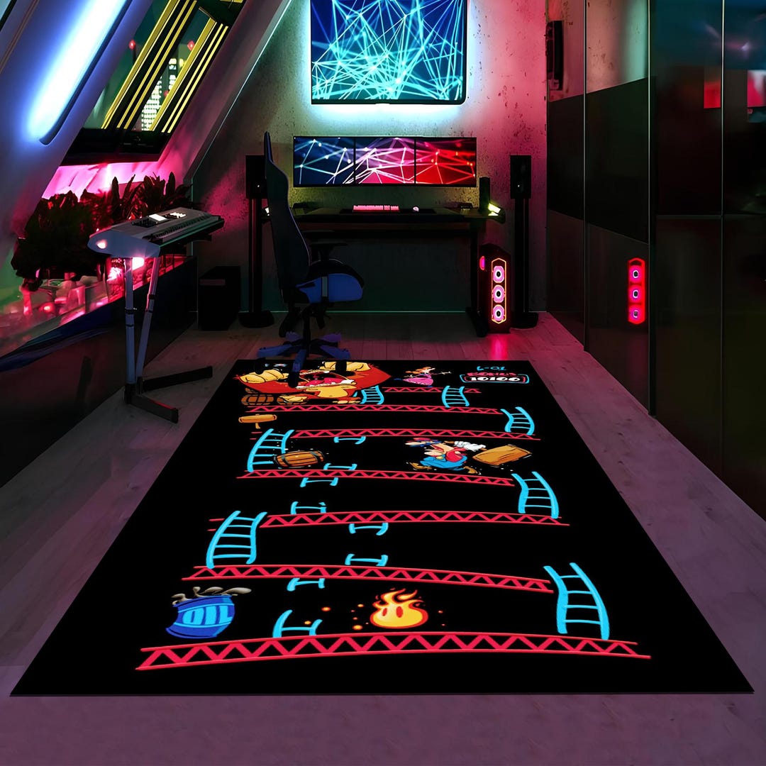 Arcade Game Rug,arcade Rug,colorful Rug,gamer Rug,gaming Rug,game Rug ...