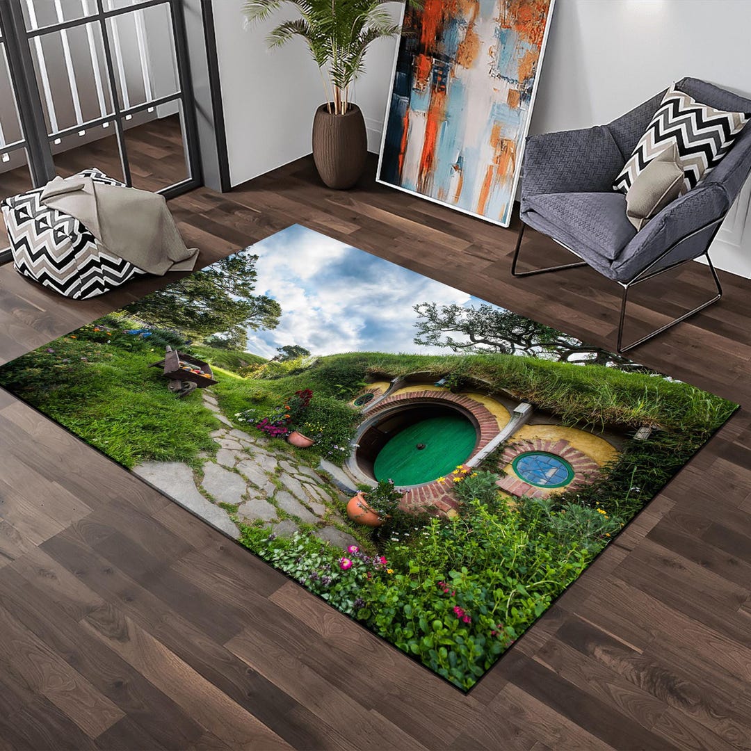 Hobbit House, LOTR Rug, Hobbit Rug, Hobbit Decor,movie Series Rug ...